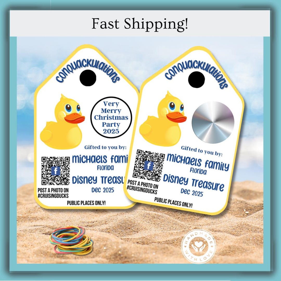 Scratch off Cruising Duck Tag Printed Duck Tag Laminated Cruise Ship ...