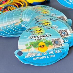 Cute Island Cruising Duck Tags Printed Laminated and Shipped Duck Tags ...