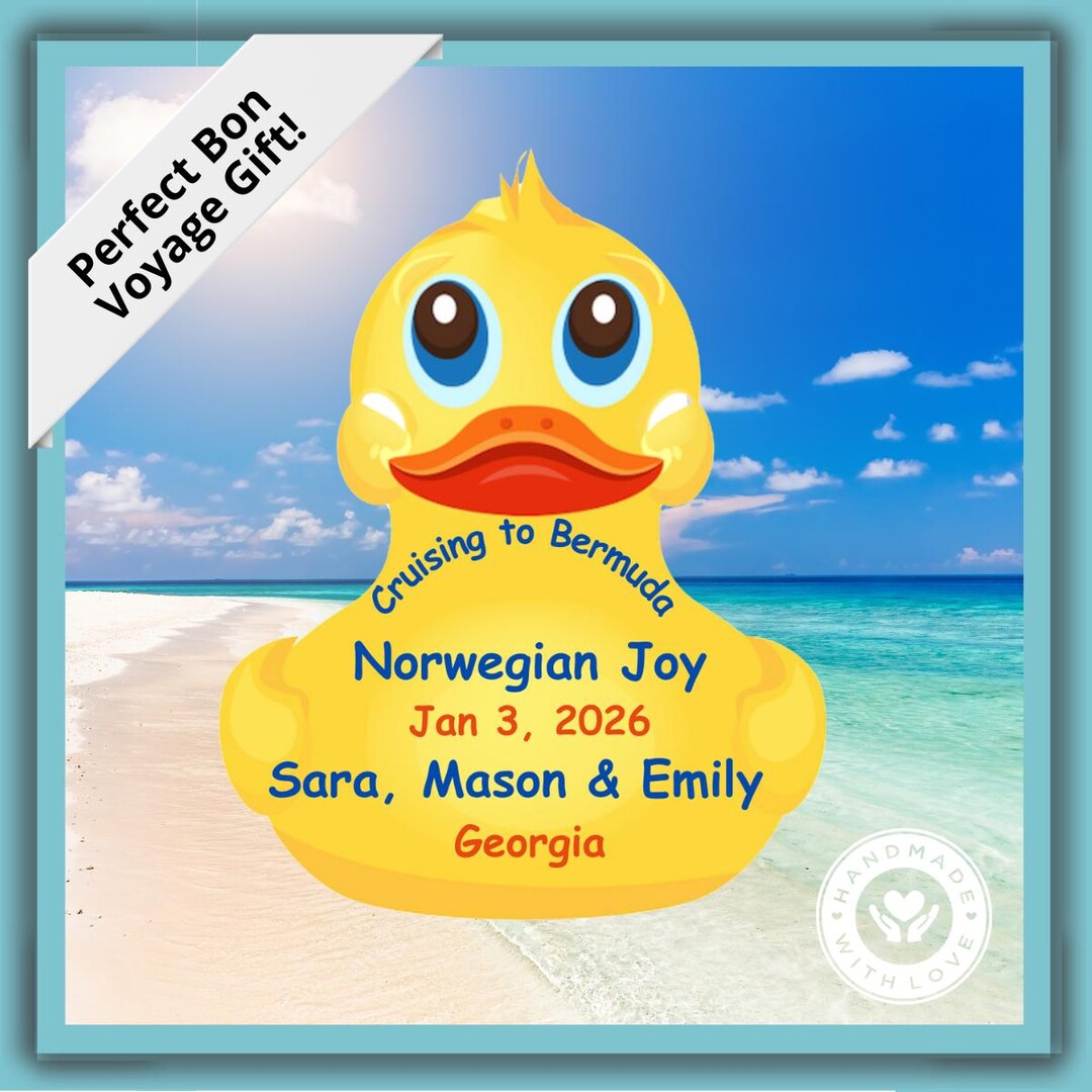 Rubber Duck Magnets Personalized Cruise Door Magnets Fish Extender Gift ...