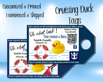 Cruising Ducks Personalized Tags Gift for Cruiser Carnival - Etsy