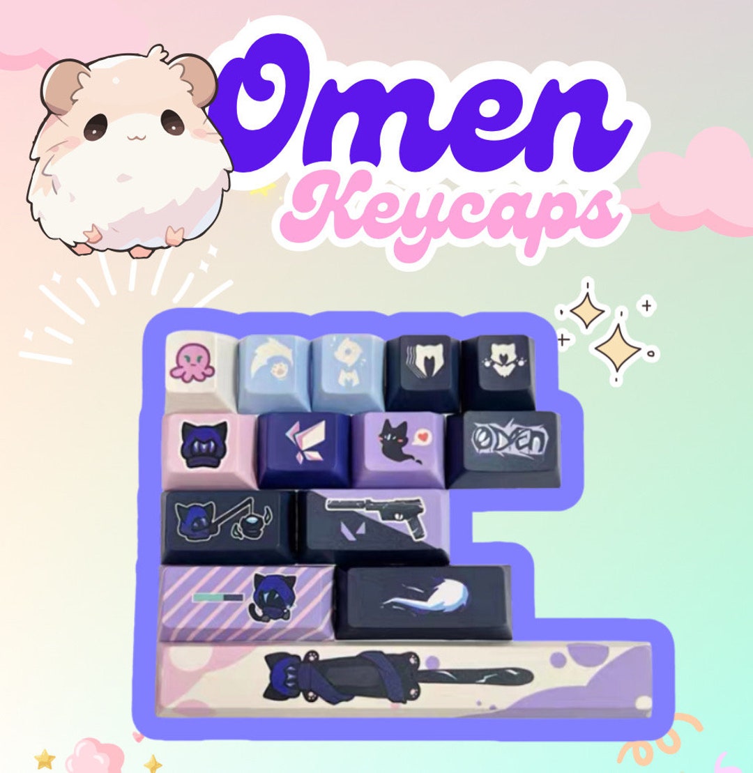 Cute Kawaii Omen Valorant Keycaps - Etsy