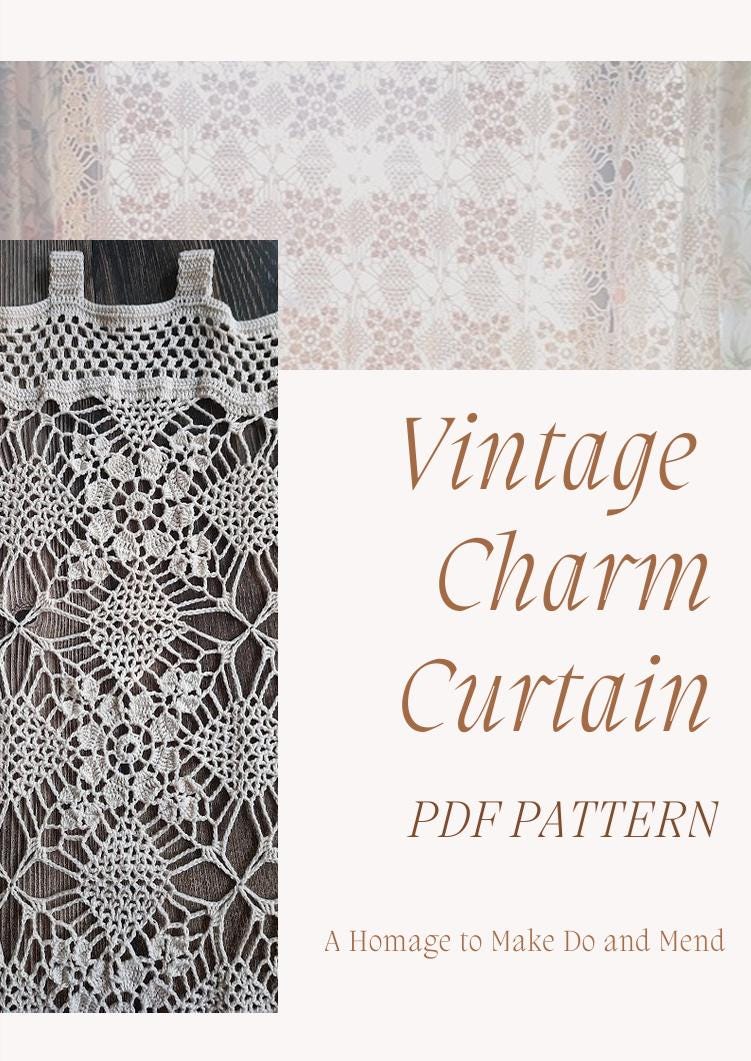 Crochet Curtain Pattern PDF Easy Lace DIY Home Decor Project Beginner ...