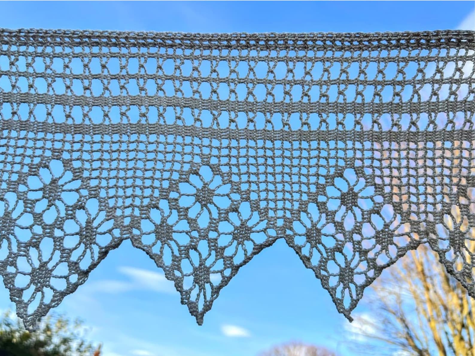 Easy Filet Crochet Curtain Pattern PDF Simple Stitch Lace Half Curtain ...