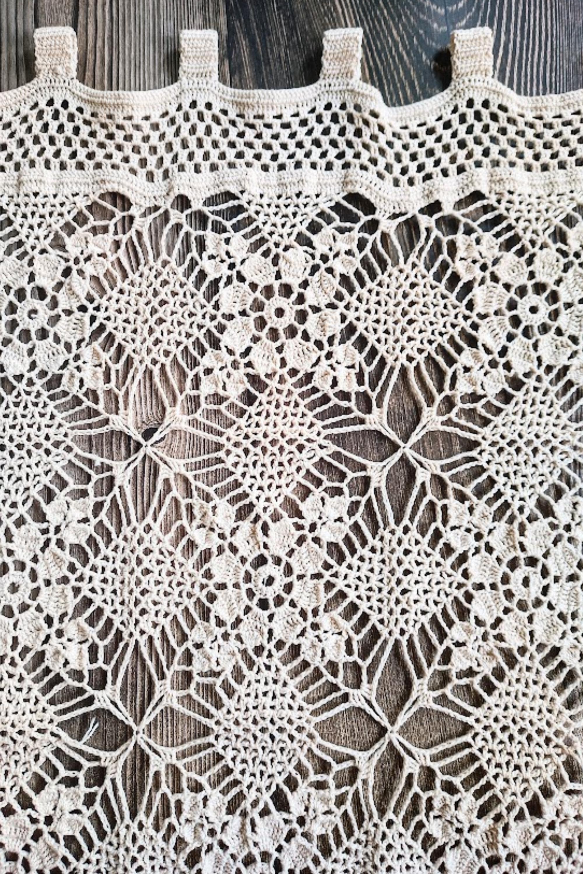 Crochet Curtain Pattern PDF Easy Lace Curtain DIY Home Decor Crochet ...