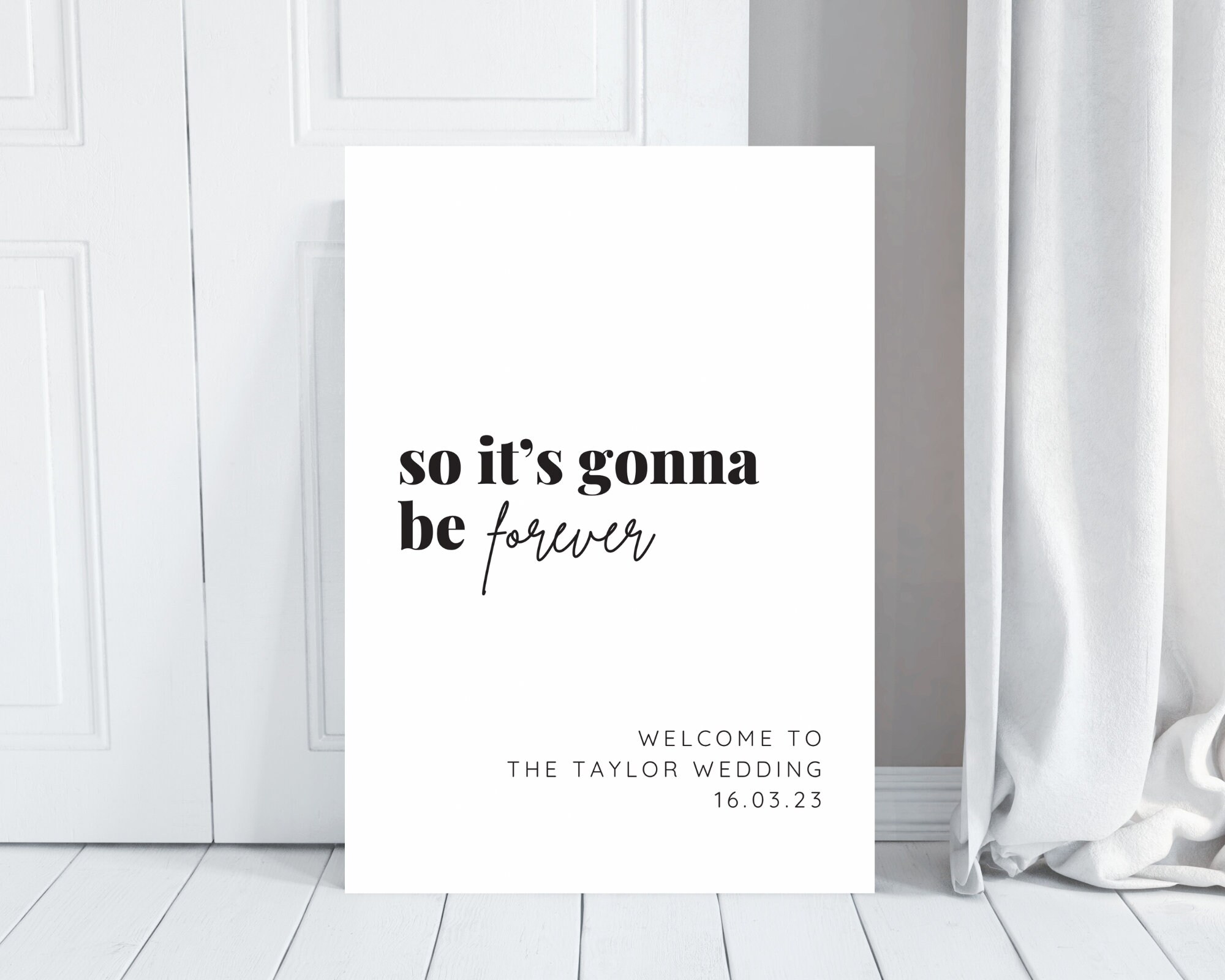 Taylor Swift Wedding Sign, Taylor Swift Welcome Sign, so It’s Gonna Be ...