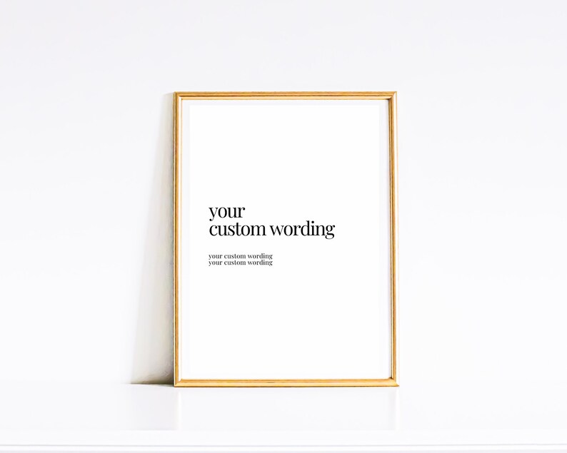 Simple Custom Printable Sign, Editorial Wedding Sign Your Own Wording ...