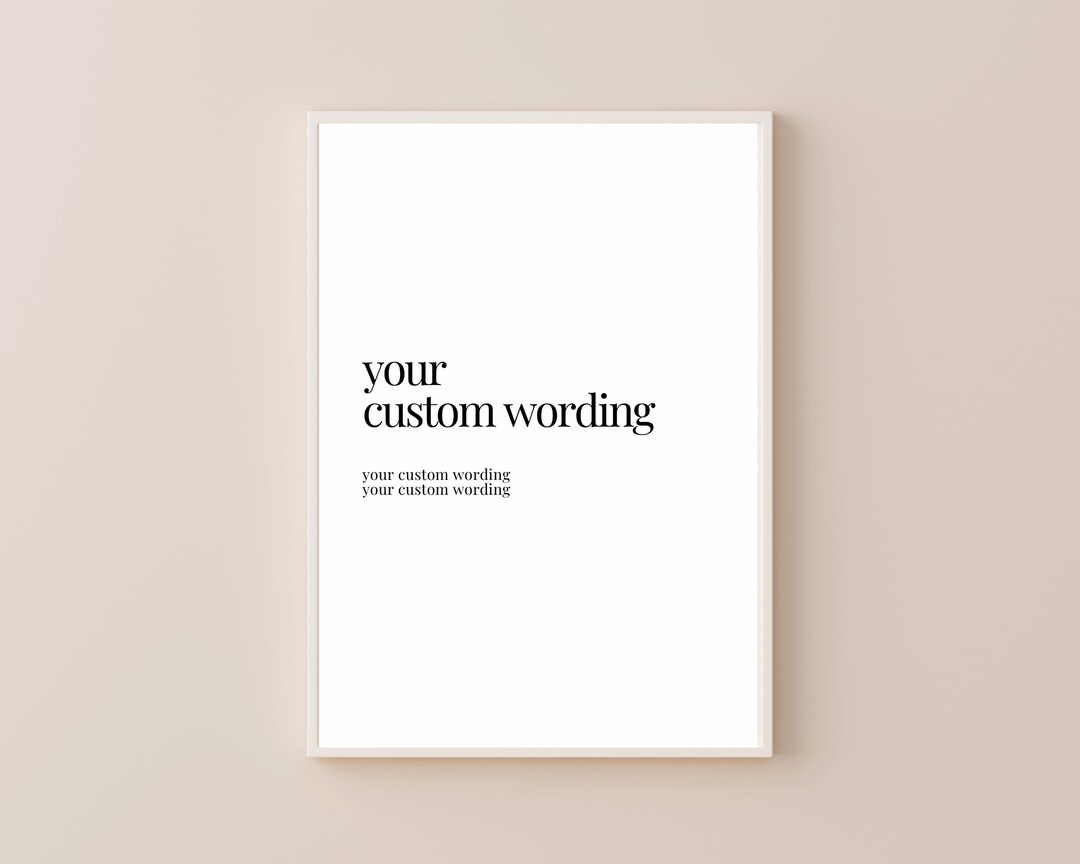 Simple Custom Printable Sign, Editorial Wedding Sign Your Own Wording ...