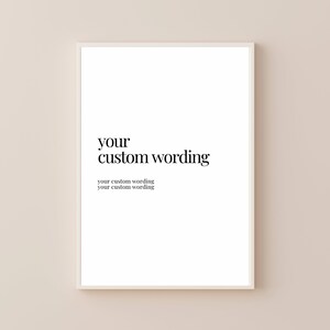 Simple Custom Printable Sign, Editorial Wedding Sign Your Own Wording ...