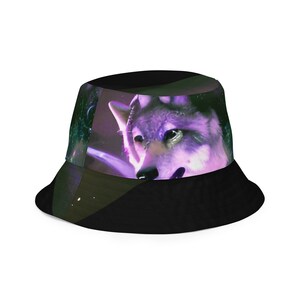 Wolf Reversible Bucket Hat, Multicolour Bucket Hat, Reversible Hat ...