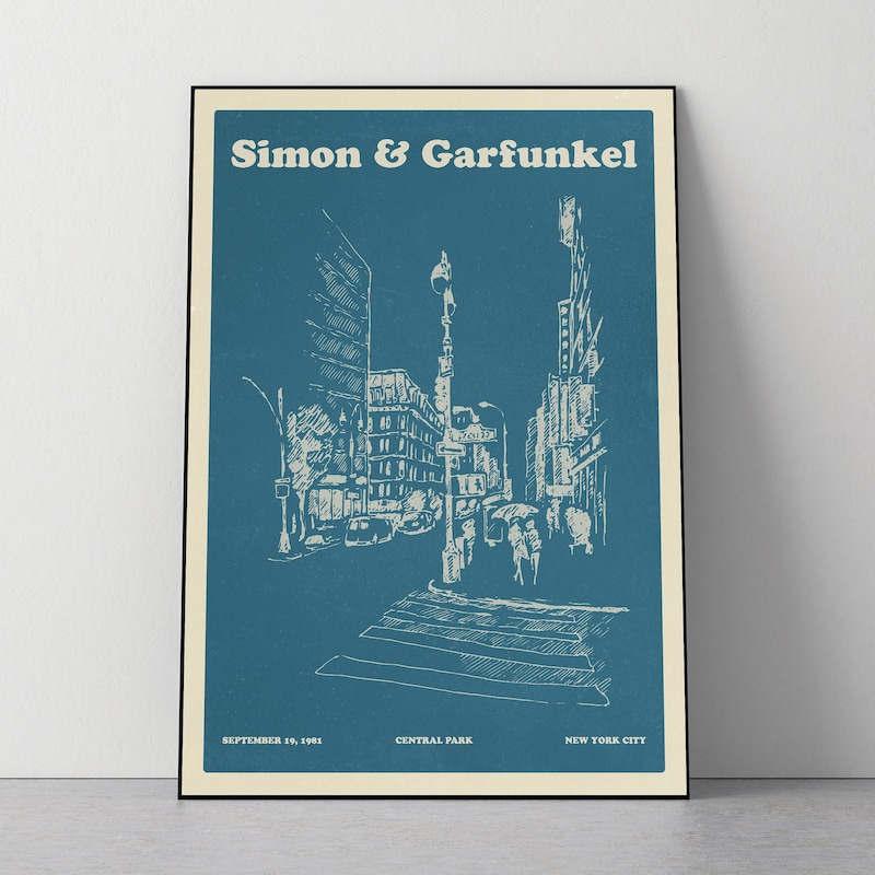 Simon and Garfunkel Poster - Etsy