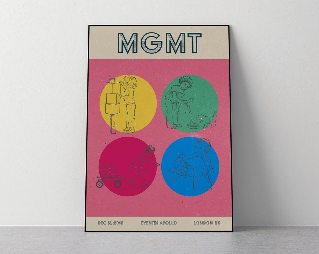 MGMT Music Poster, Art Print, Vintage Gig, Band, Concert - Etsy