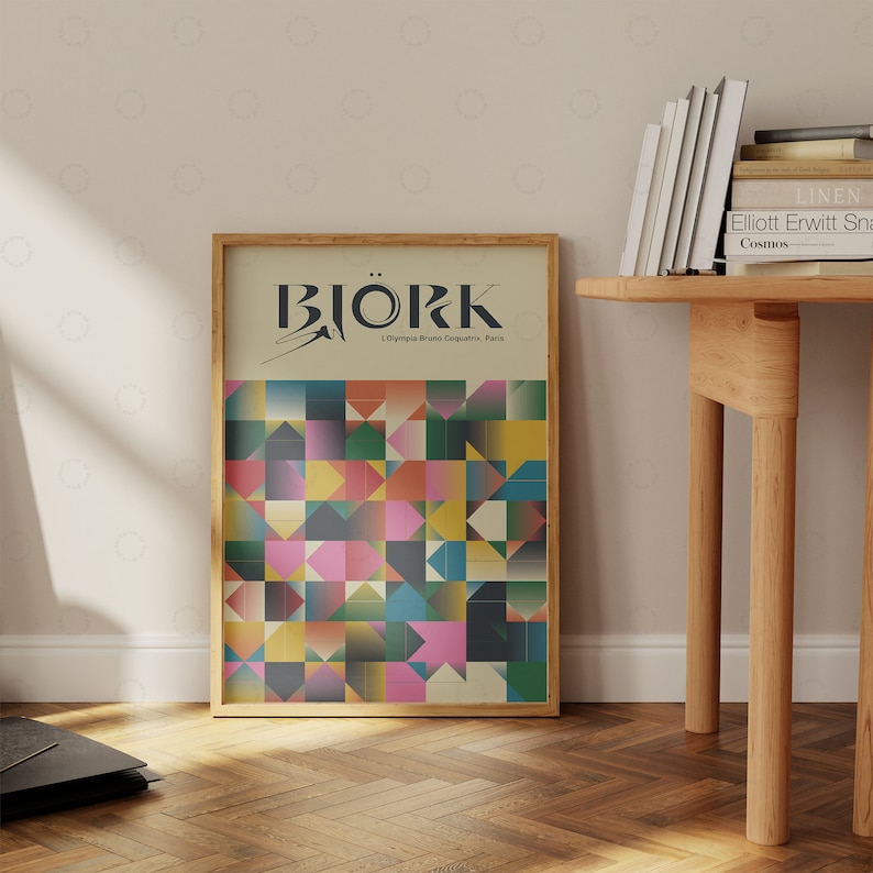 Bjork Music Poster, Scandi Art Print, Vintage Gig, Concert - Etsy