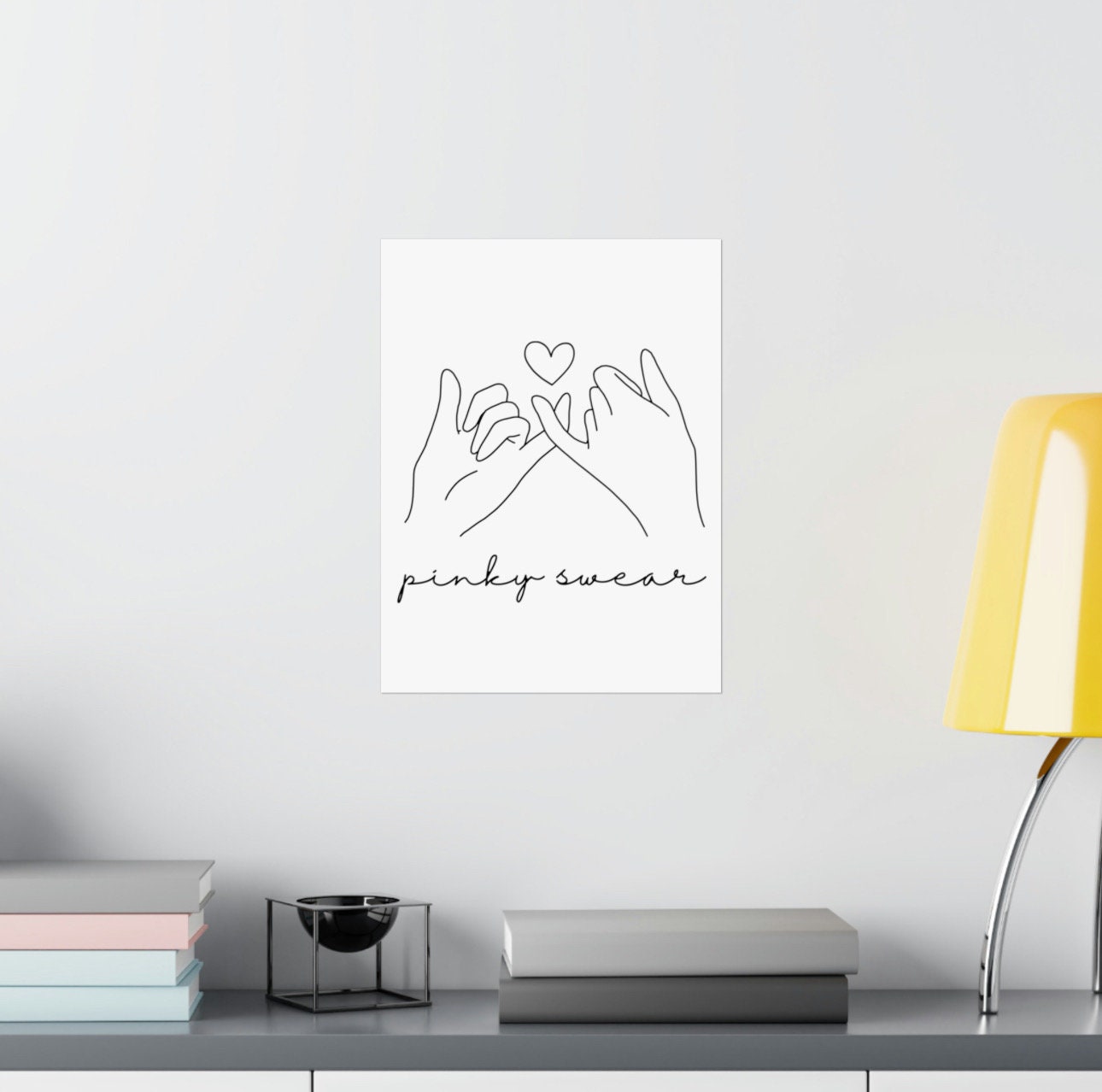 Pinky Swear Line Drawing Poster - Etsy