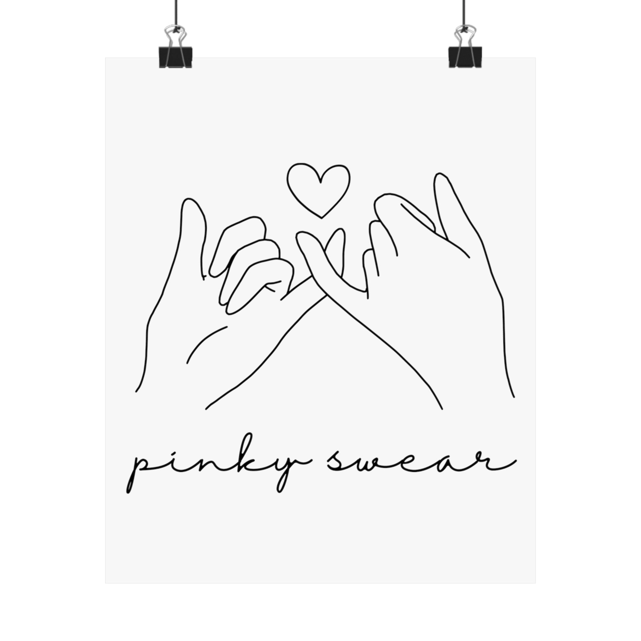 Pinky Swear Line Drawing Poster - Etsy