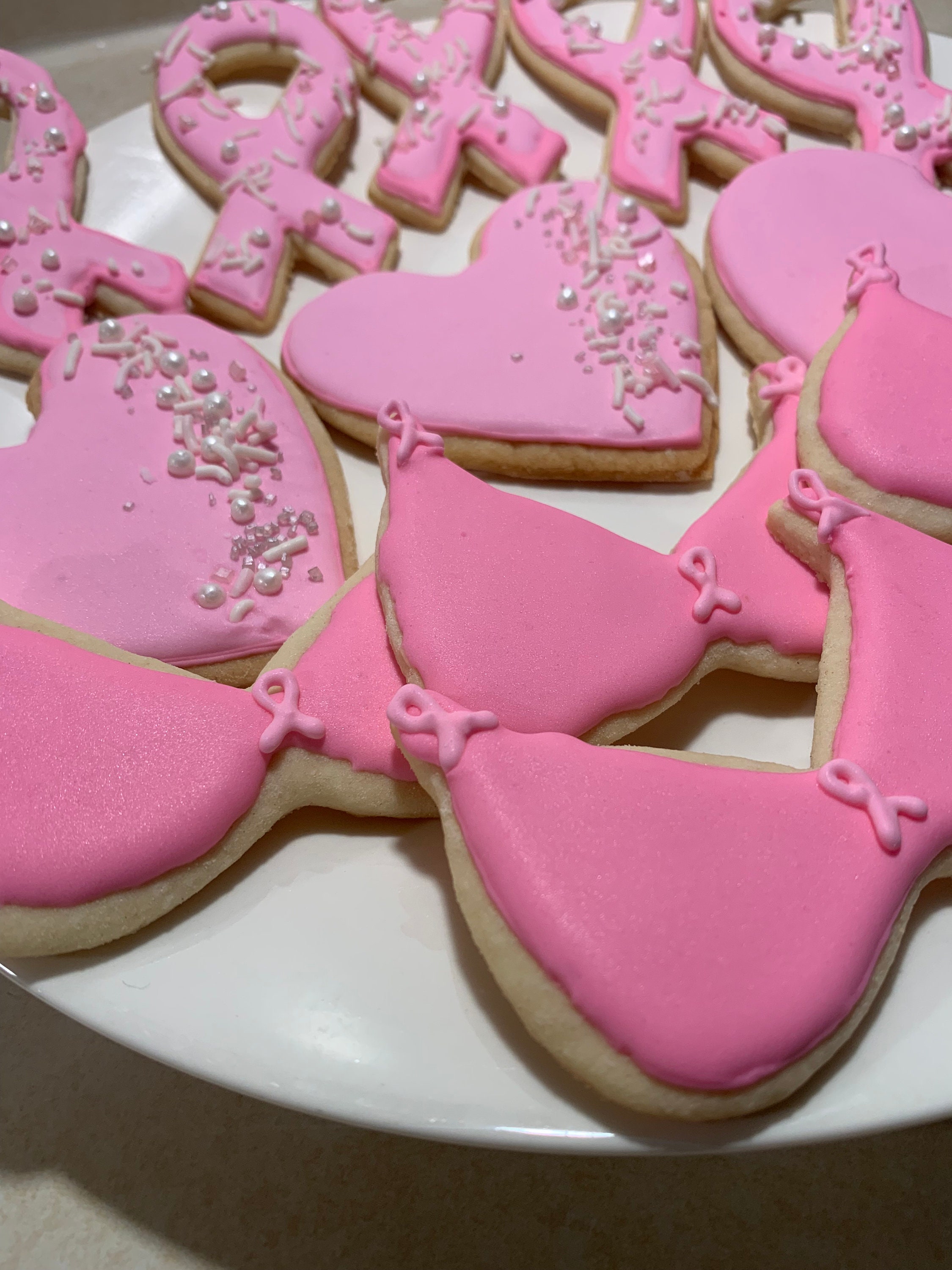 Breast Cancer Awareness Sugar Cookies 12 - Etsy