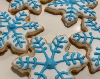 Mini Blue Snowflake Cookies 2 1/2 Dozen Mini Cookies - Etsy