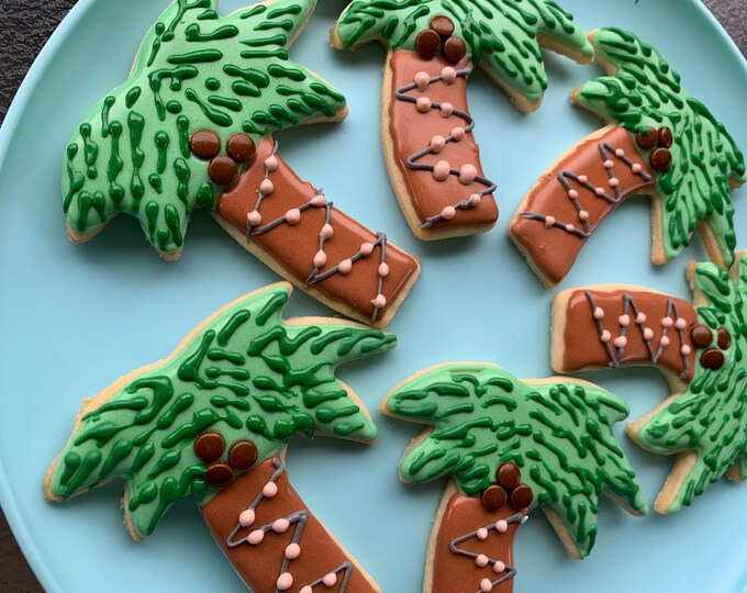 Palm Tree Cookies, Plant Cookies, Birthday Cookies, Sugar Cookies ...