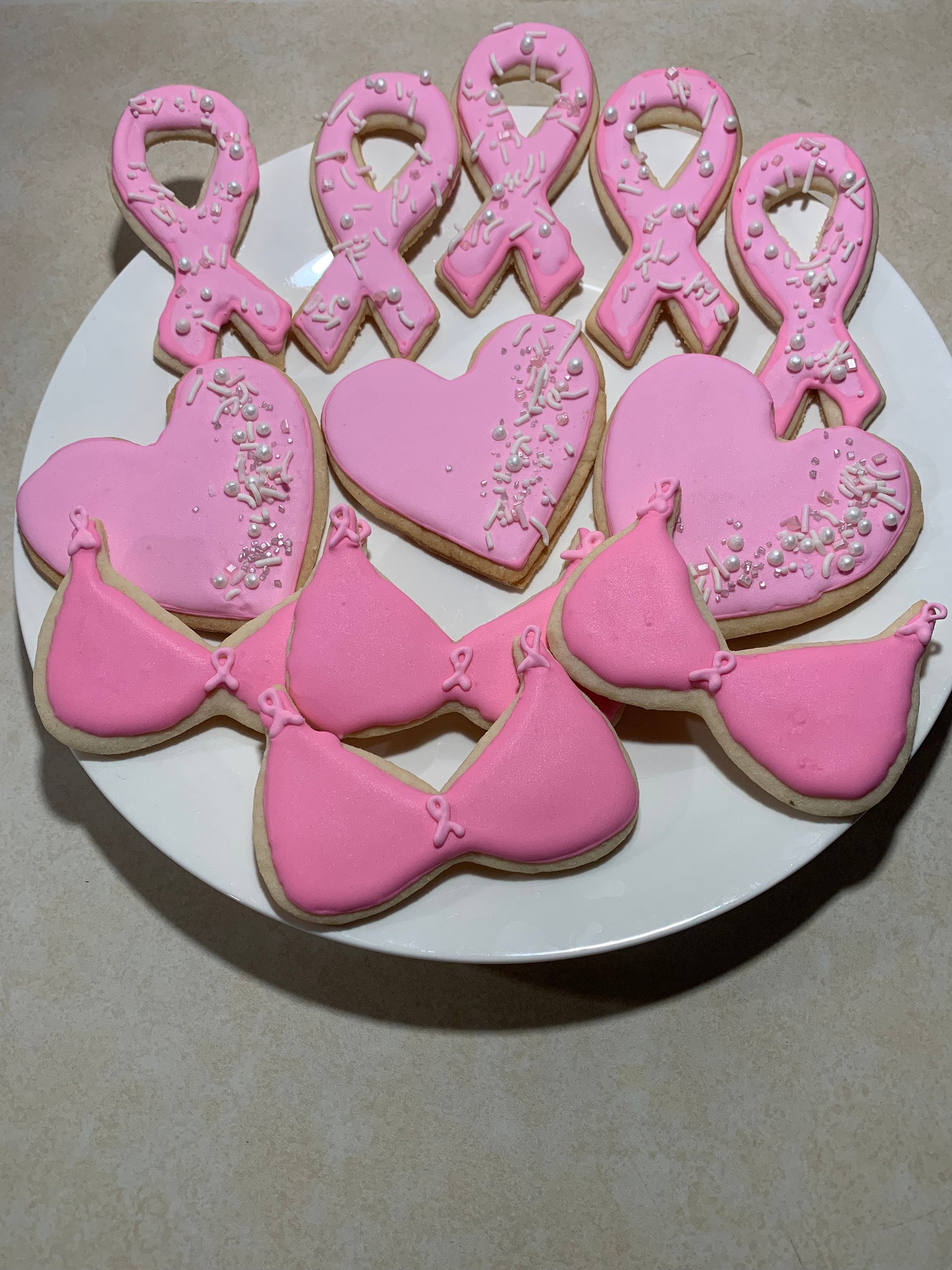 Breast Cancer Awareness Sugar Cookies 12 - Etsy