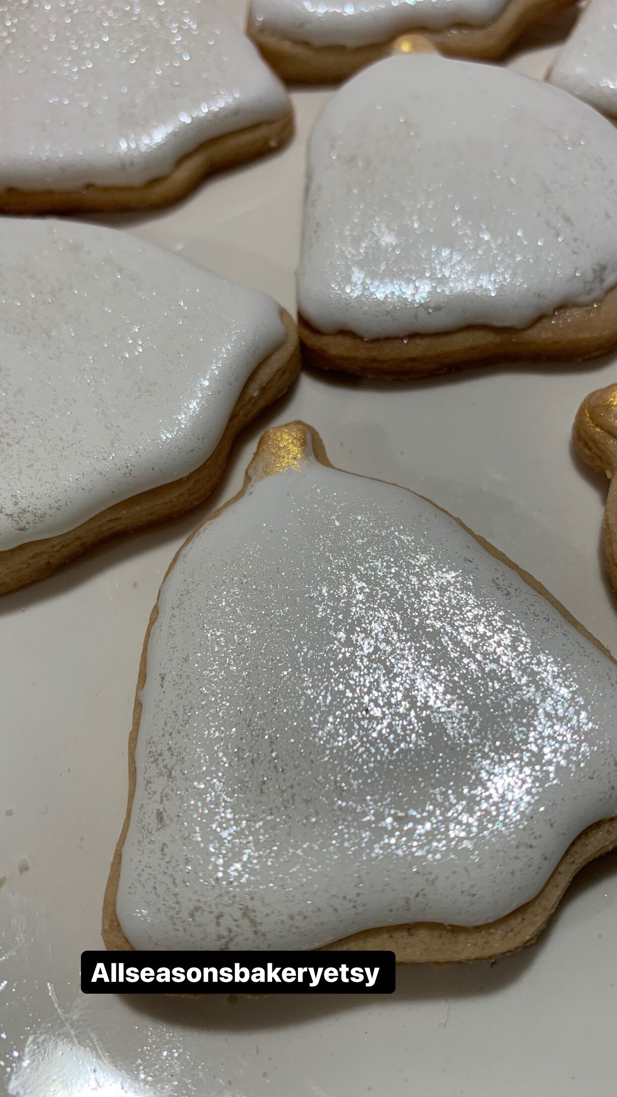 Silver Bell Sugar Cookies - Etsy