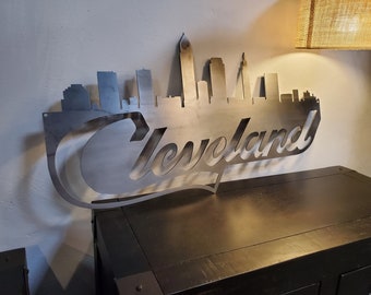 Cleveland Wall Art Cleveland Skyline, Metal Cleveland Art, Cleveland ...