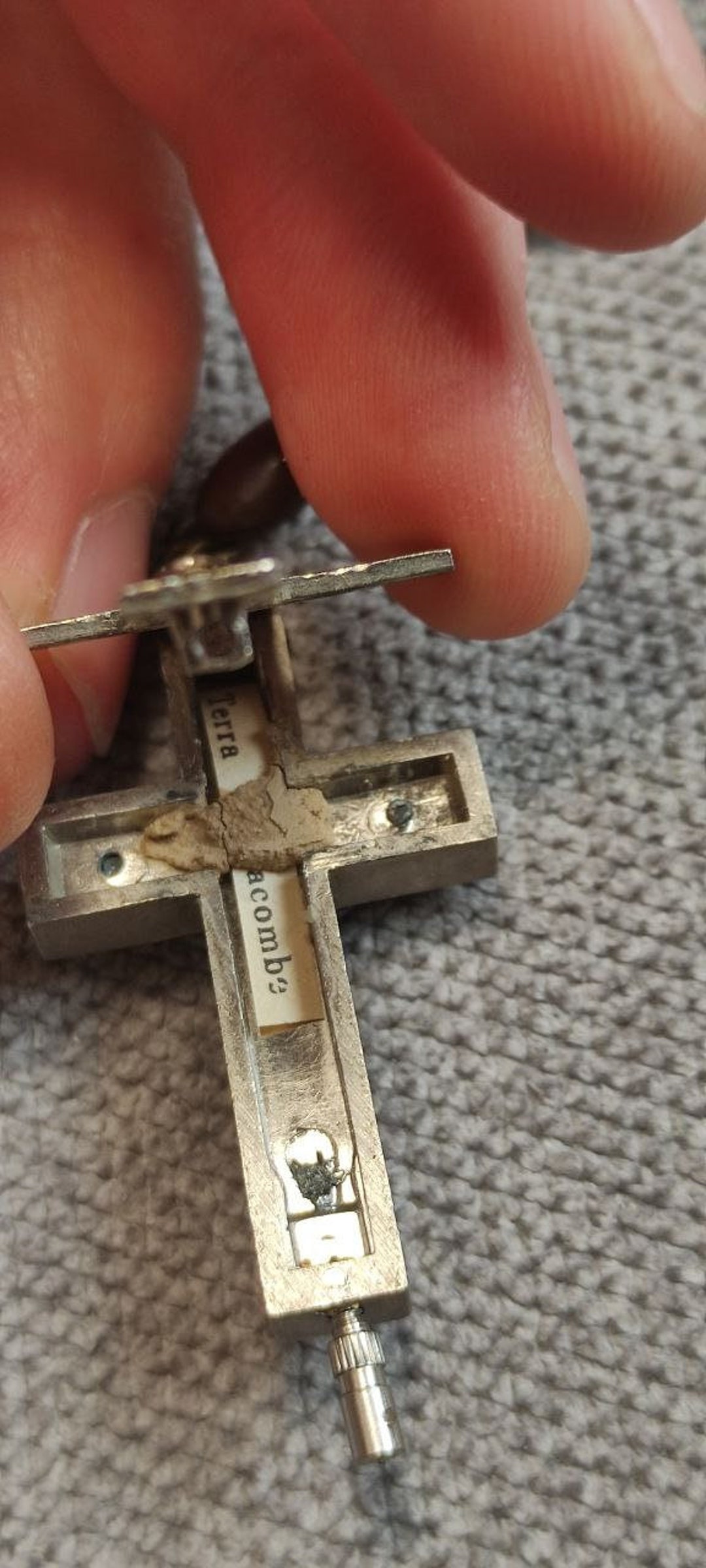 Cross With a Secret, Wooden Cross Jerusalem, Metal Square Cross - Etsy