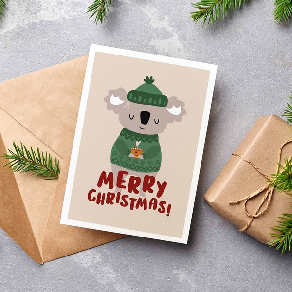 Christmas Koala - Etsy