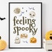 Feeling Spooky Poster Watercolor Kids Halloween Print Cute Halloween ...
