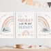 Custom Siblings Shared Room Poster Set | Name Print | Boho Nursery ...