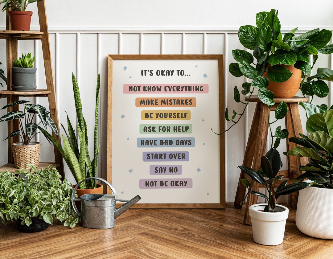 It is Okay Poster | It's Ok to Not Be Ok | School Counselor Print ...
