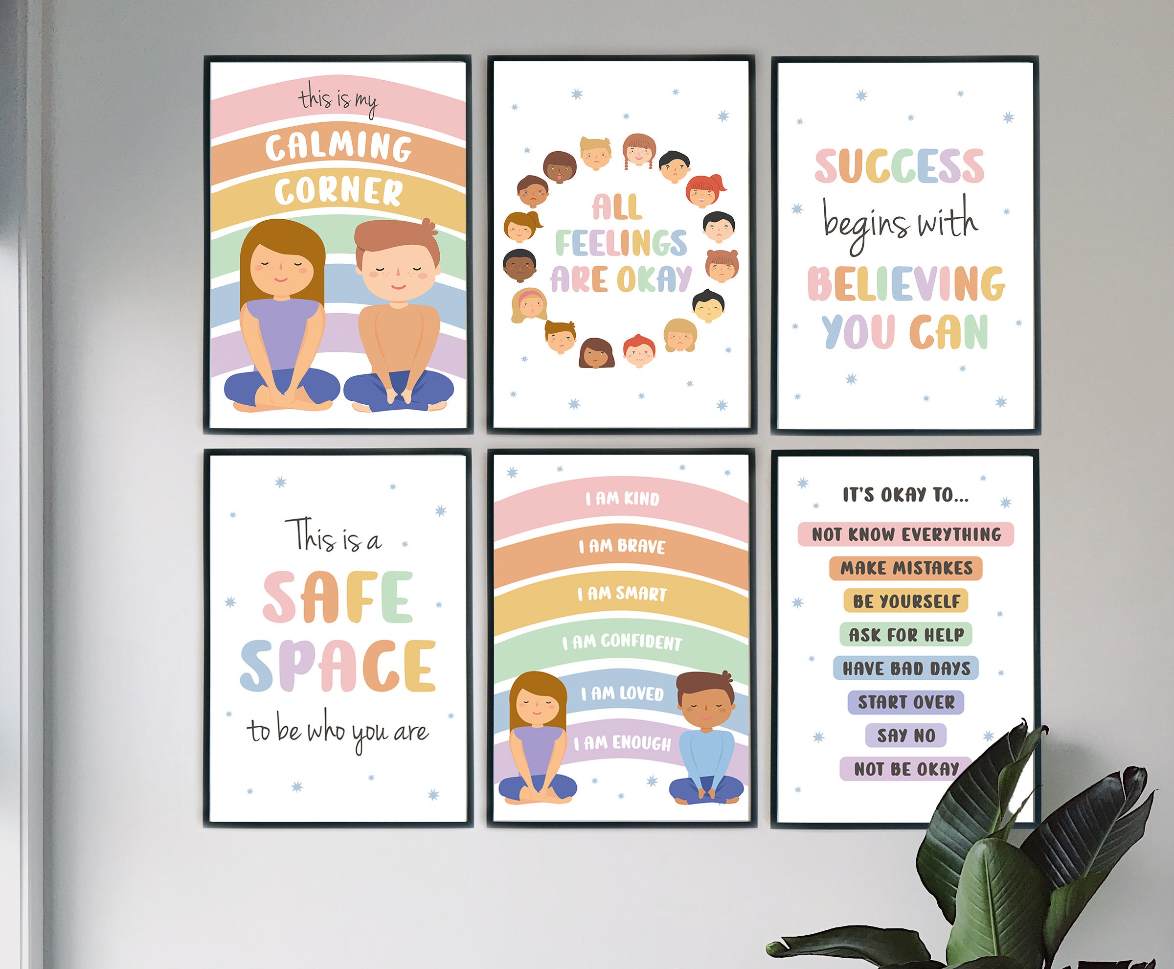 Calm Down Corner Bundle for Kids | Affirmations Poster | Montessori ...