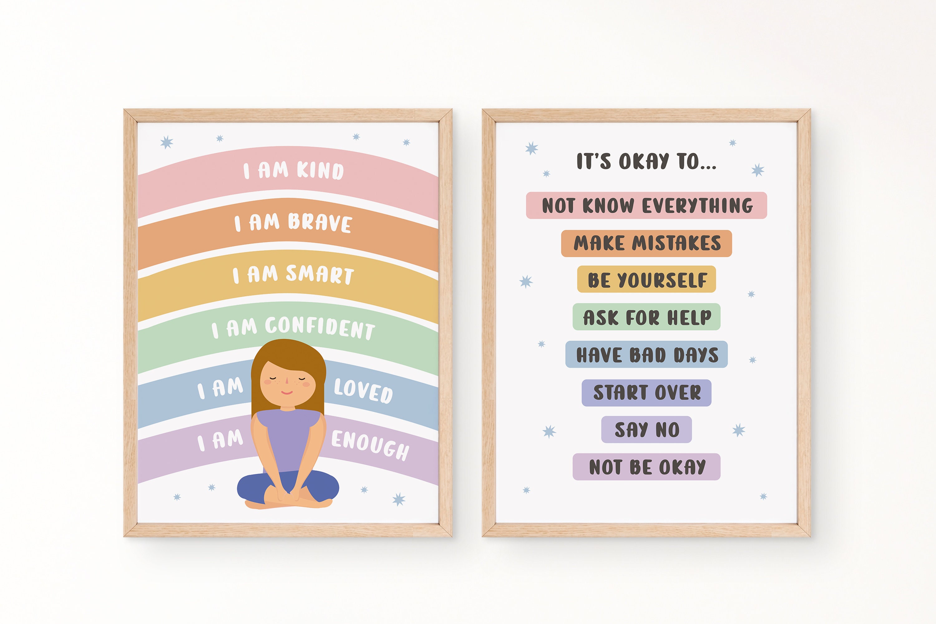 Calm Down Corner Bundle for Girls Affirmations Poster Montessori ...