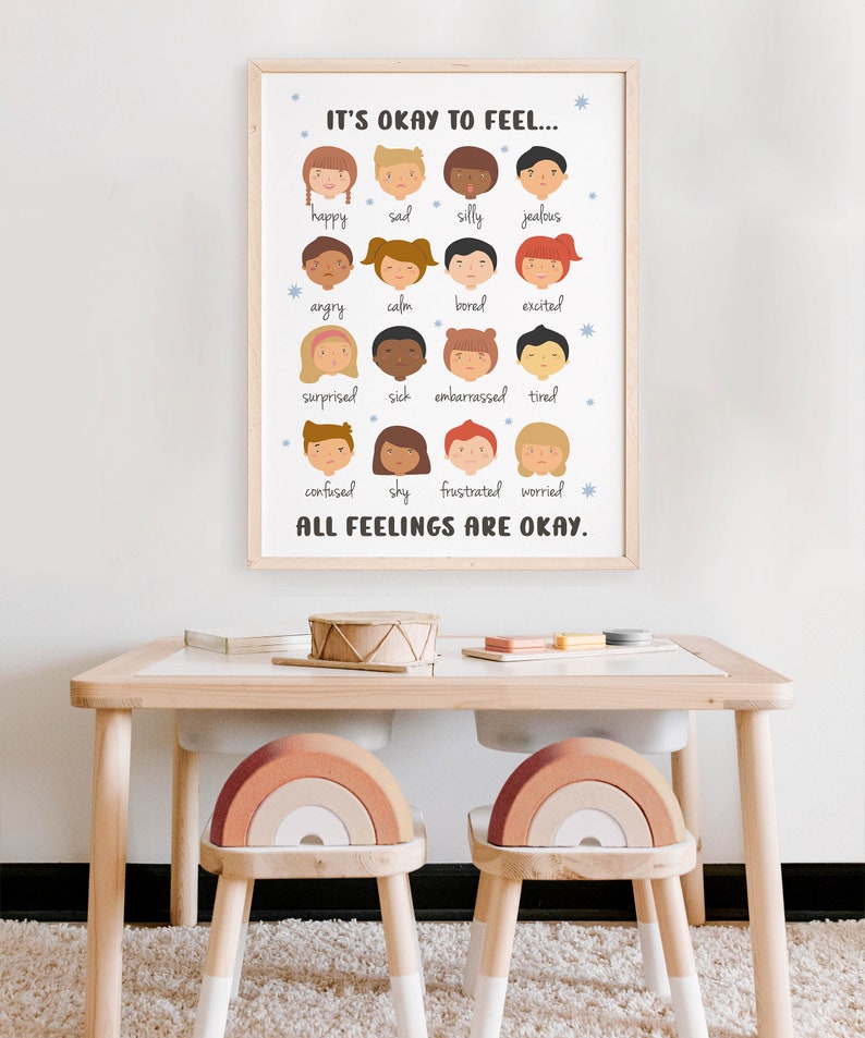 Feelings Chart | My Emotions Poster | Calming Corner | Montessori ...