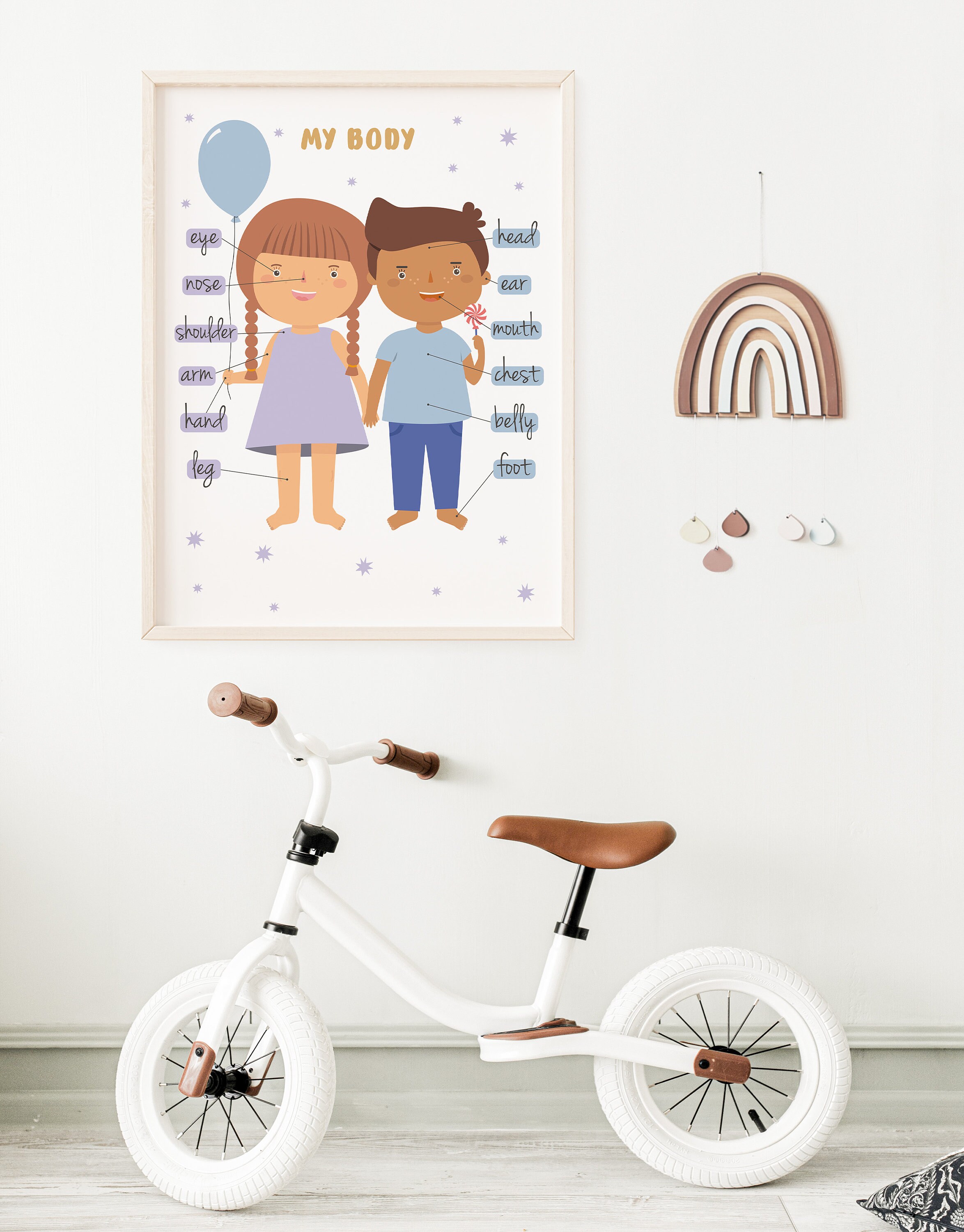 My Body Parts Poster Montessori Homeschool Educational Poster for ...