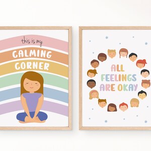 Calm Down Corner Bundle for Girls Affirmations Poster Montessori ...