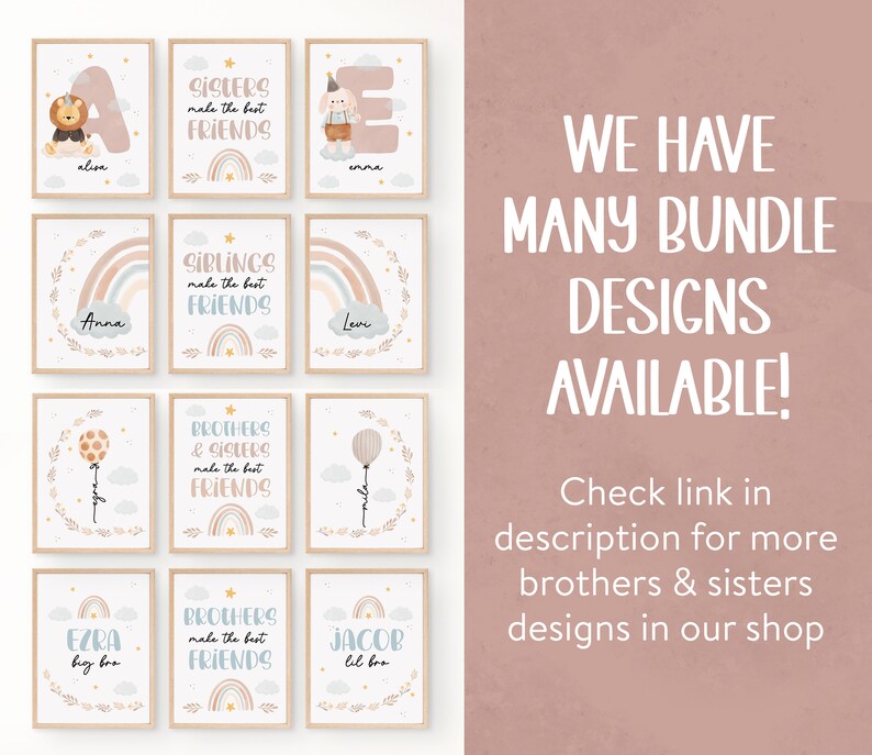 Custom Teddy Bear Name Initial Poster Personalized Nursery Decor ...