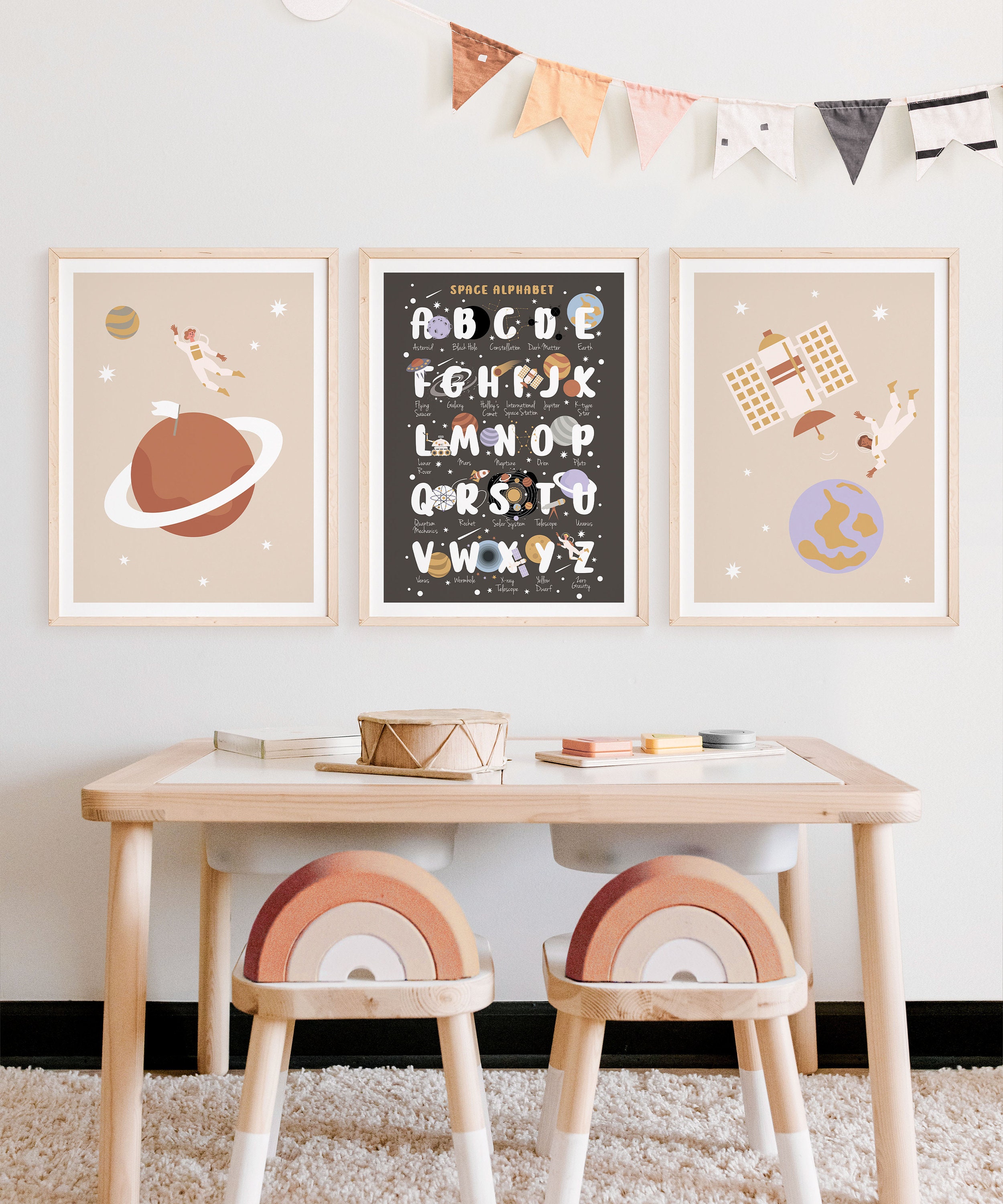 Boy Astronaut in Outer Space Poster Space Exploration Themed Prints ...