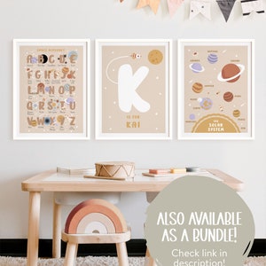 Space Alphabet Classroom Print | Learn the ABC Preschool | Homeschool ...