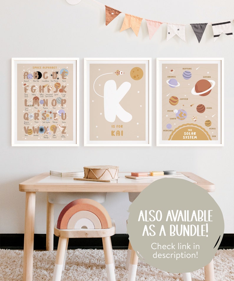 Space Alphabet Classroom Print | Learn the ABC Preschool | Homeschool ...
