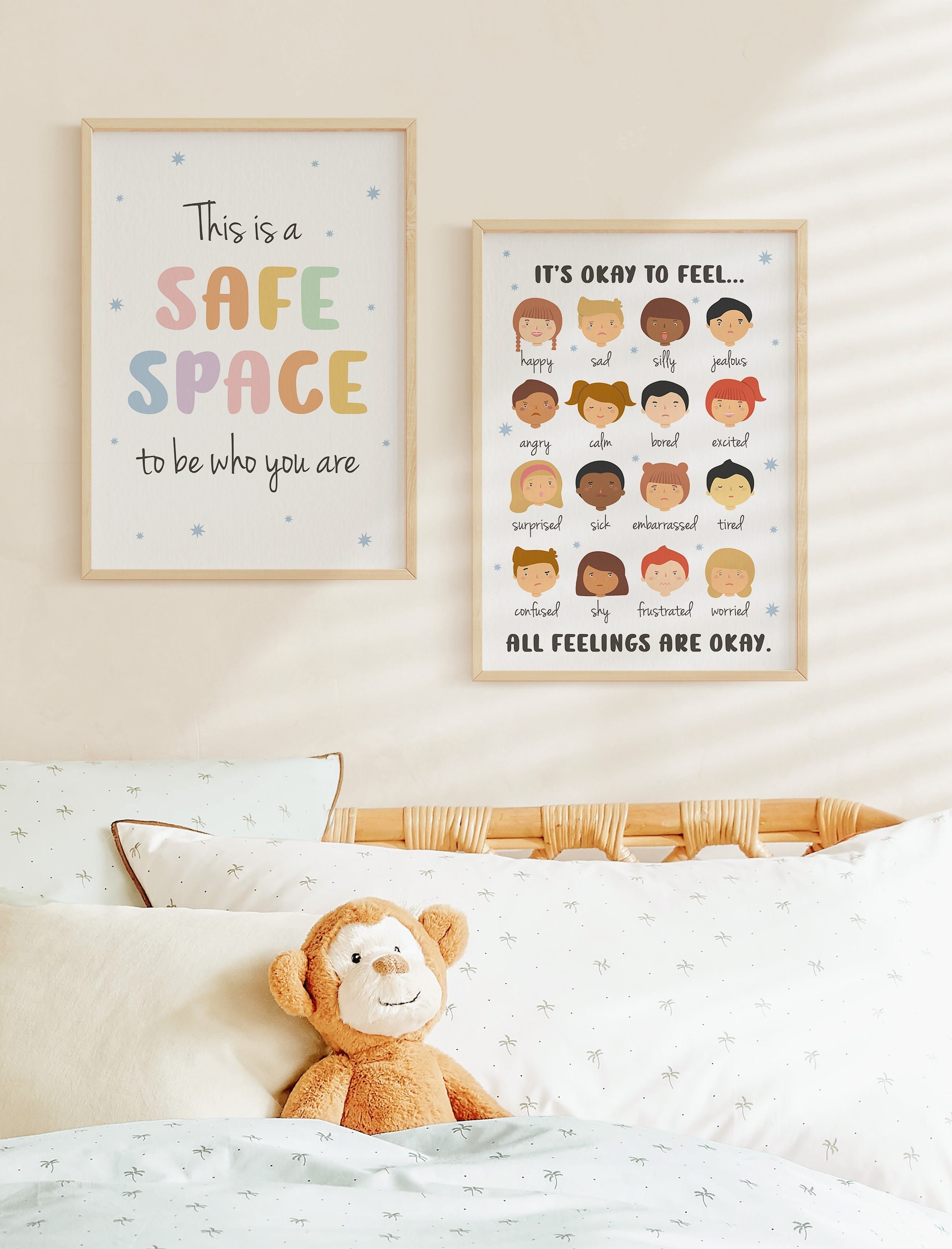Feelings Chart Bundle My Emotions Poster Set Calming Corner Montessori ...