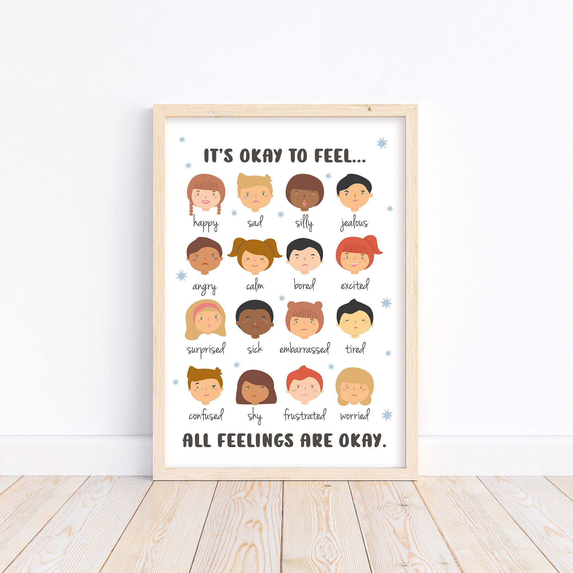Feelings Chart My Emotions Poster Calming Corner - Etsy Canada