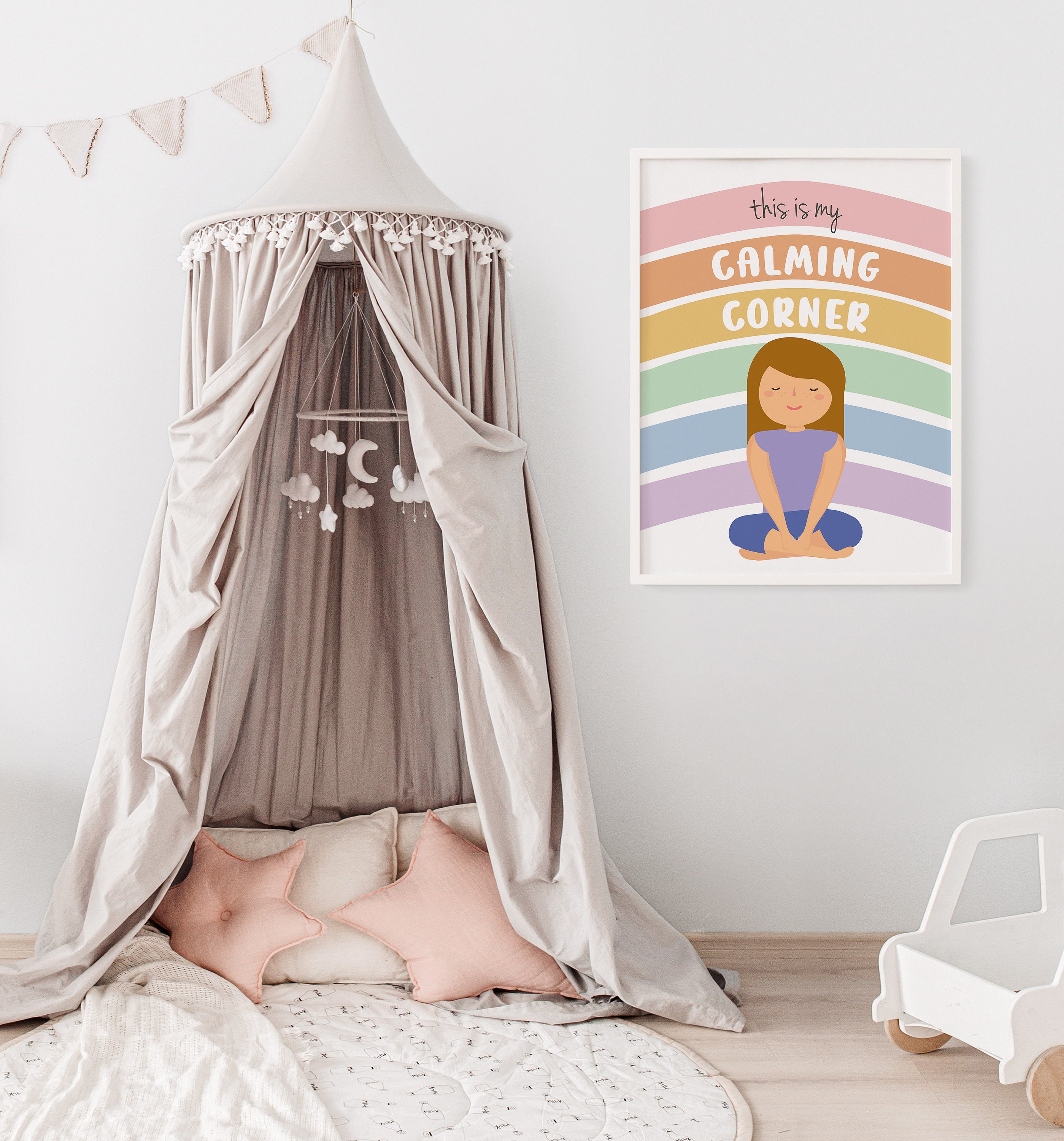 Calm Corner Sign Rainbow Classroom Decor Therapist Office - Etsy