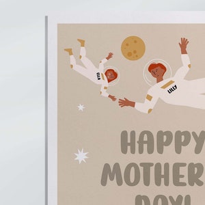 Personalized Space Themed Mothers Day Card Astronaut Family - Etsy