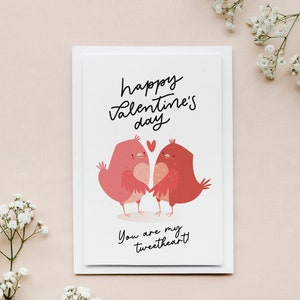 Printable Valentine’s Birds Couple Card | Digital Valentine’s Day Card ...