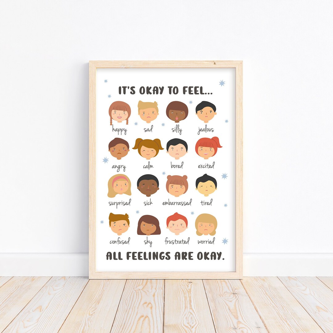 Feelings Chart | My Emotions Poster | Calming Corner | Montessori ...