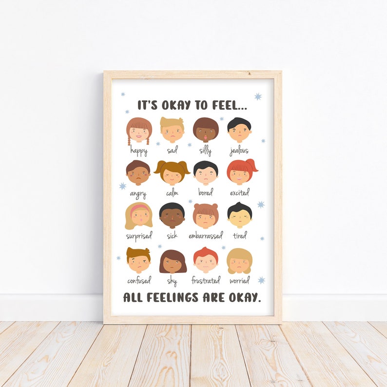 Feelings Chart | My Emotions Poster | Calming Corner | Montessori ...