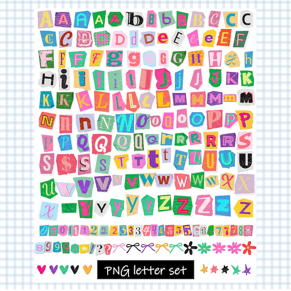 Cutout Magazine Letters - Etsy