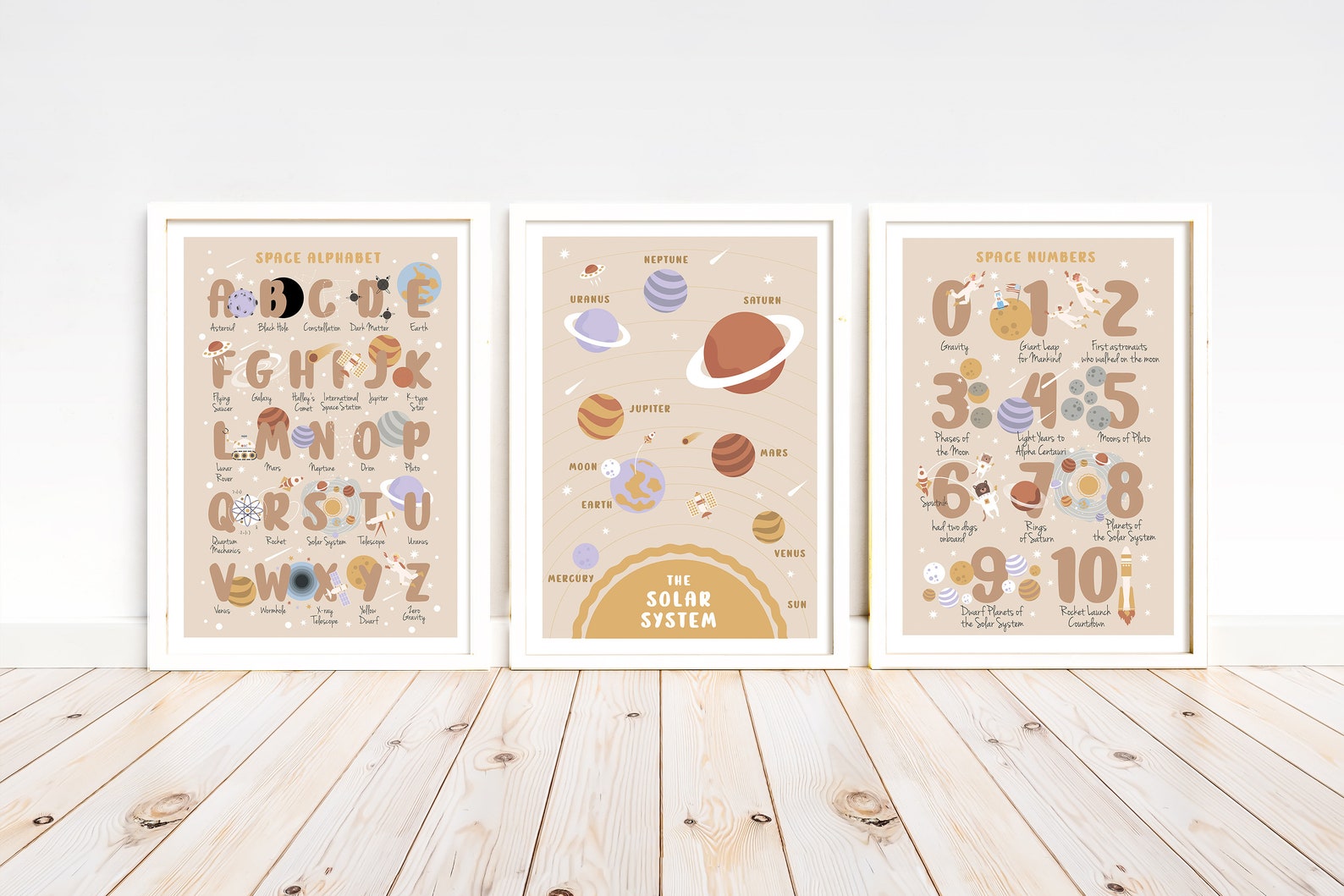 Space Alphabet Classroom Print Learn the ABC Preschool Homeschool ...