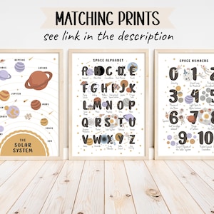 26 Outer Space Alphabet Flashcards | Preschool Flash Cards | Science ...