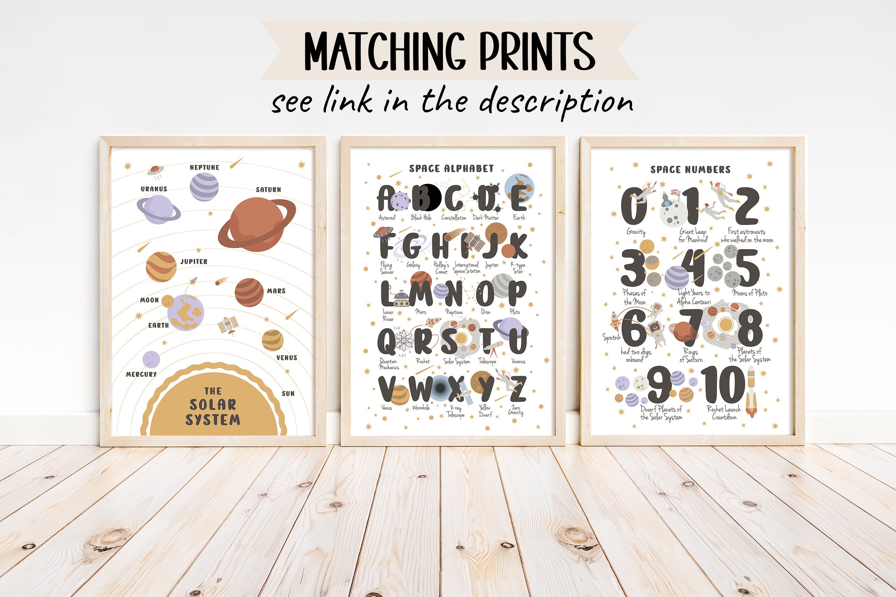 26 Outer Space Alphabet Flashcards | Preschool Flash Cards | Science ...