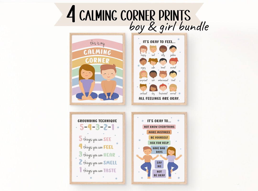 Calm Down Corner Posters for Kids | Feelings Bundle | Montessori ...